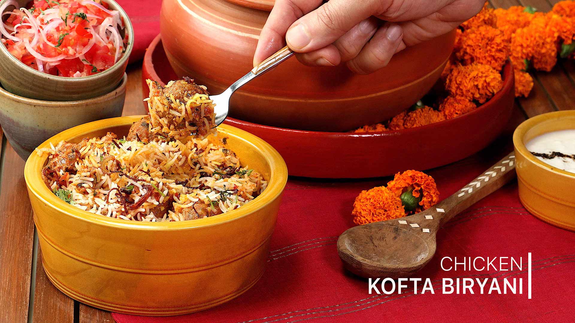 Chicken Kofta Biryani Recipe | How To Make Kofta Dum Biryani | Video ...