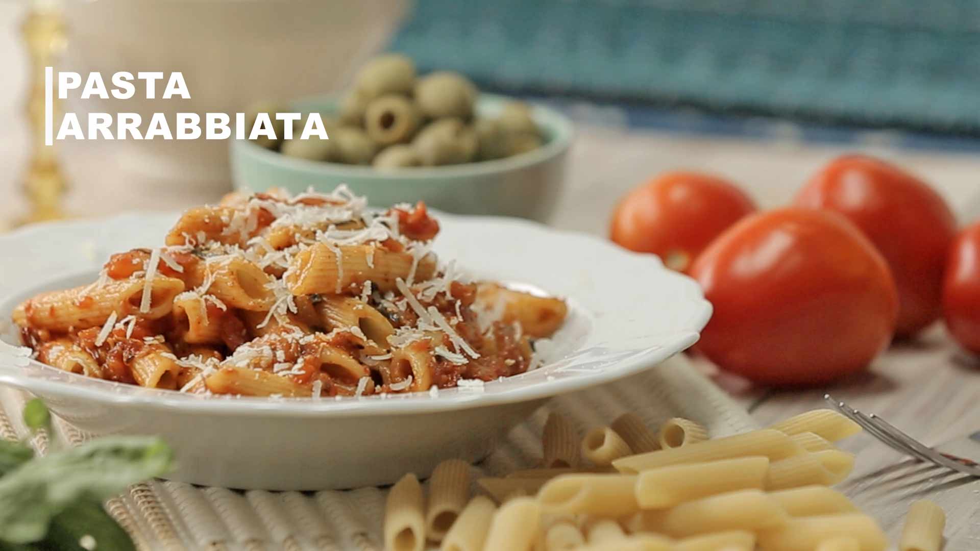Pasta Arrabbiata | Spicy Red Sauce Pasta | Easy Tomato Pasta