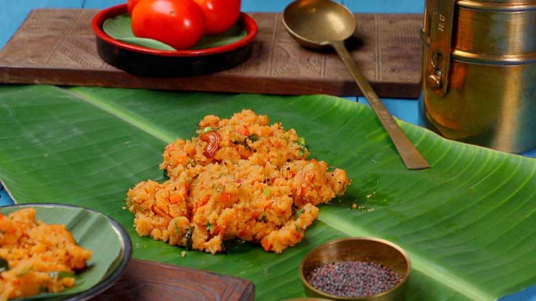 Tomato Upma Recipe - How to Make Tomato Rava Upma Andhra Style ...